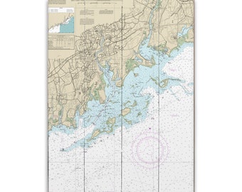 Norwalk Ct Nautical Chart - Etsy