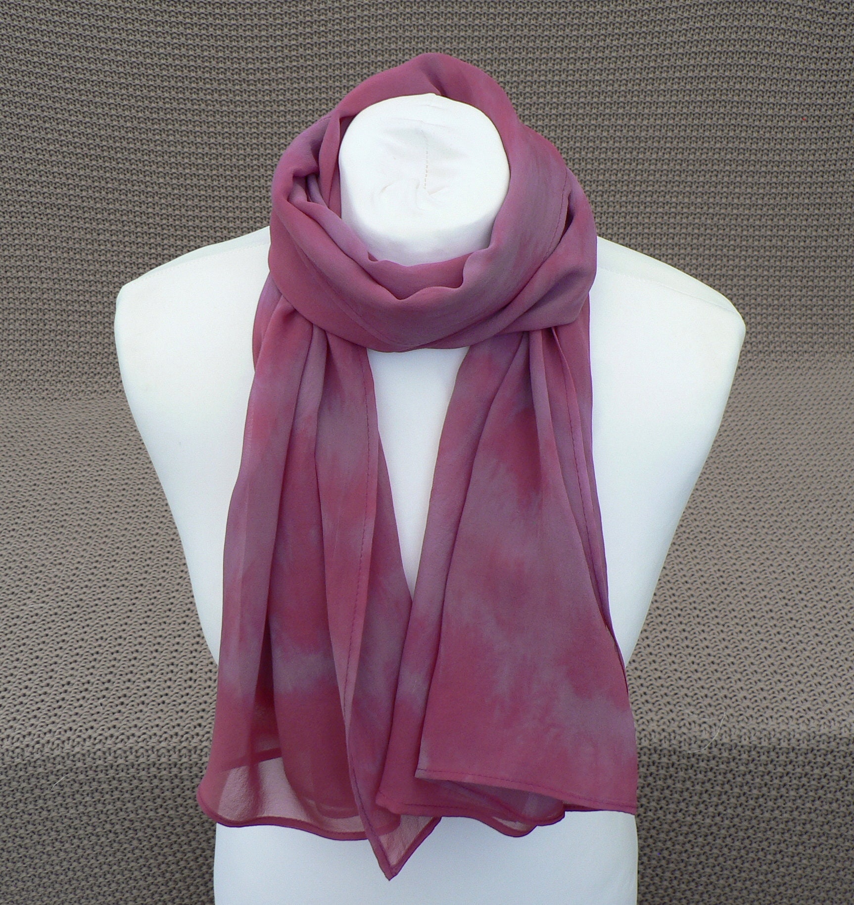 SS2020 Pure Silk Georgette Scarf 'vivid Sky' Handmade and Hand Dyed - Etsy