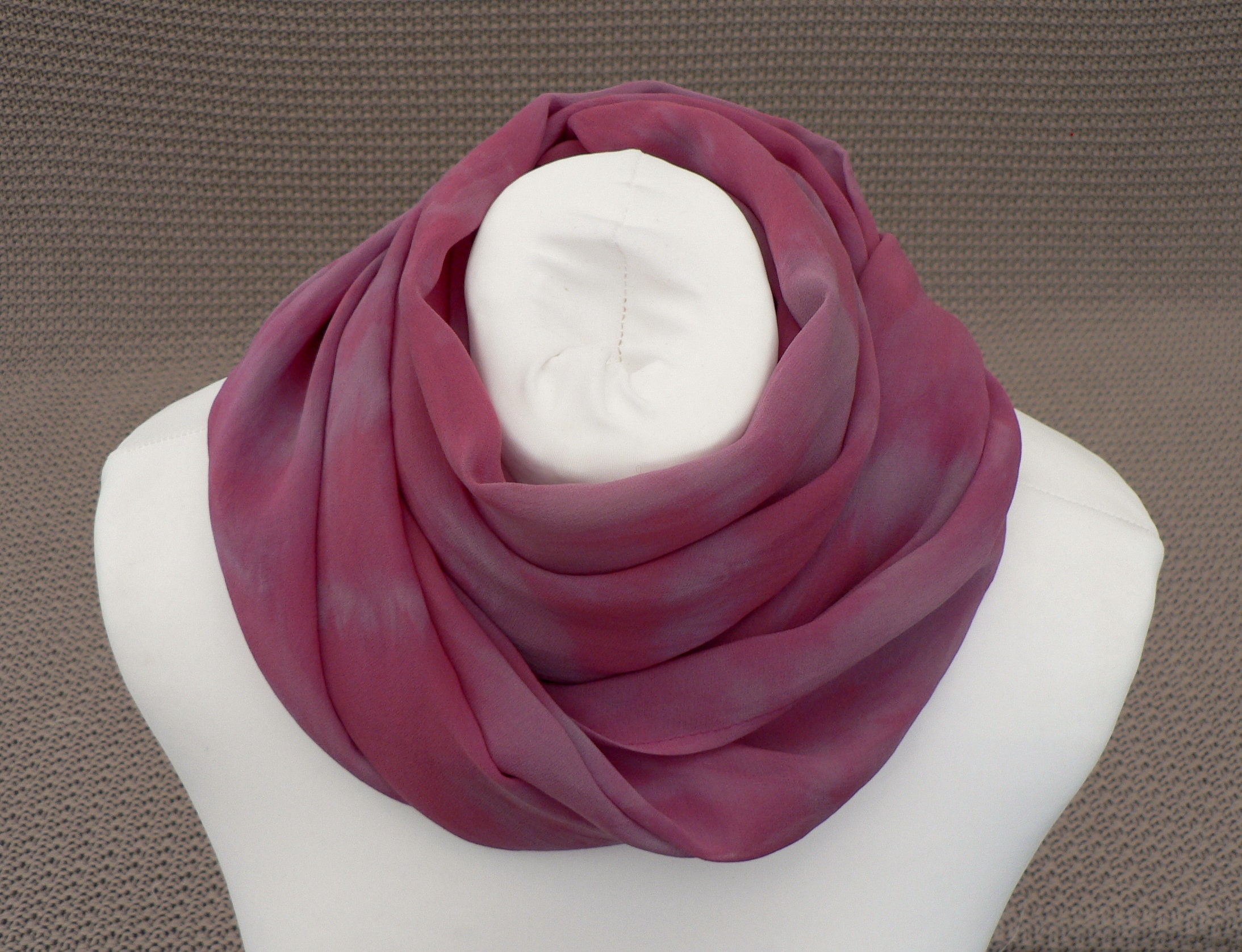 SS2020 Pure Silk Georgette Scarf 'vivid Sky' Handmade and Hand Dyed - Etsy