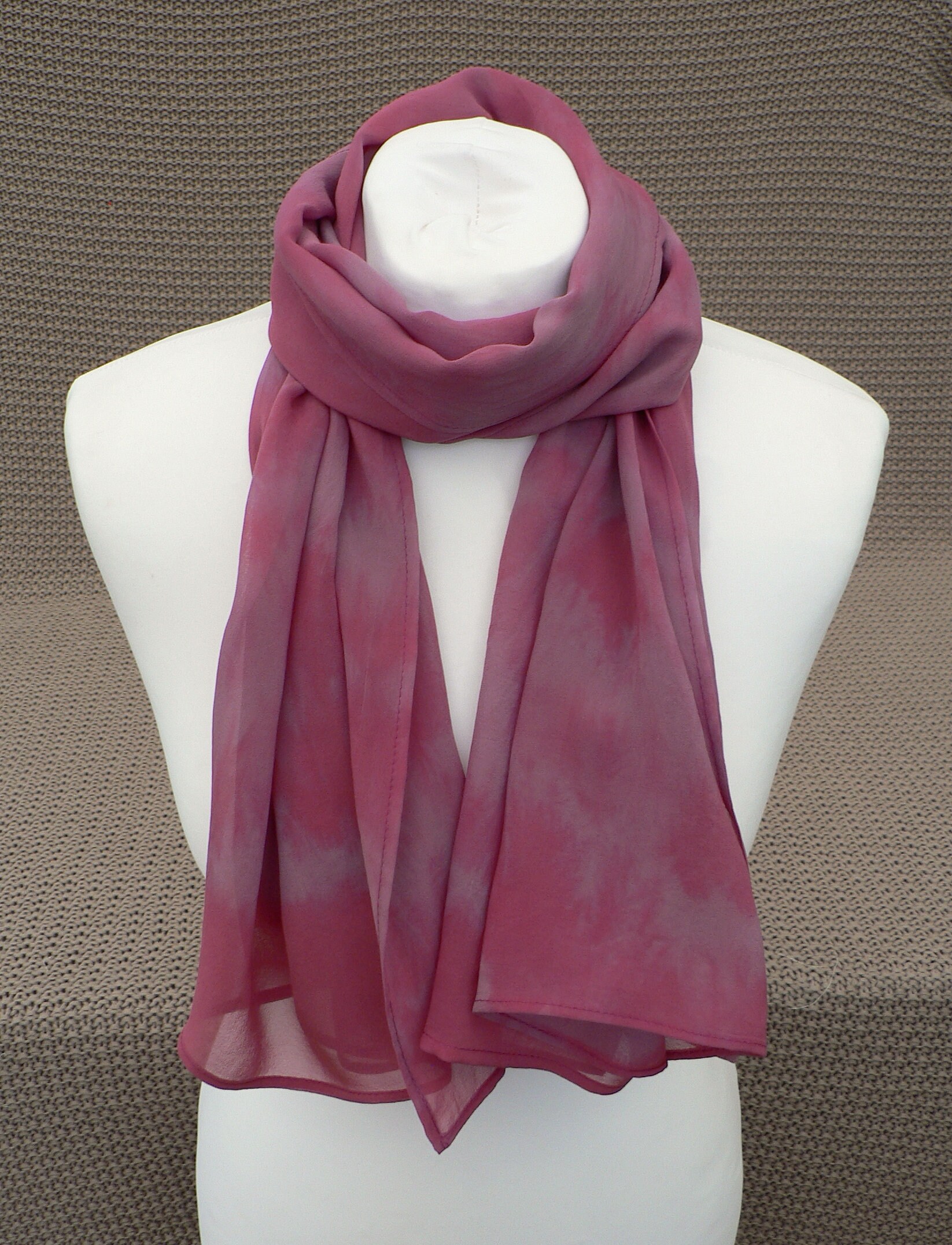 SS2020 Pure Silk Georgette Scarf 'vivid Sky' Handmade and Hand Dyed - Etsy