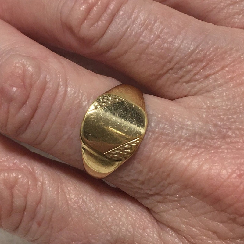 1980s Gold Ring - Etsy
