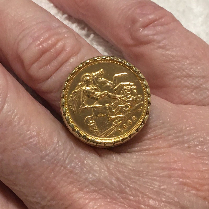 Buy Mens Gold Sovereign Rings Online In India - Etsy India