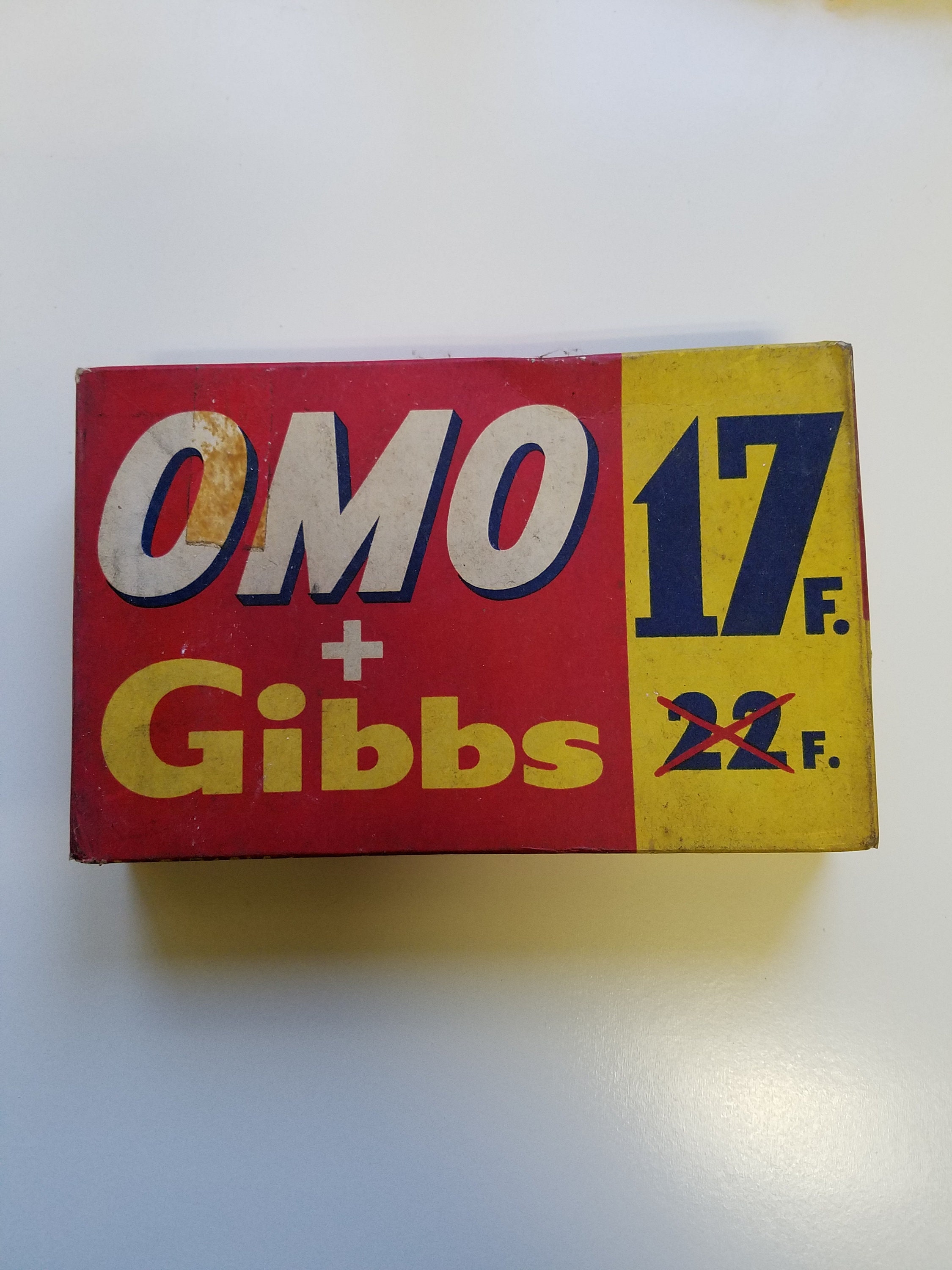 Original OMO GIBBS laundry soap box unopened 1950's | Etsy