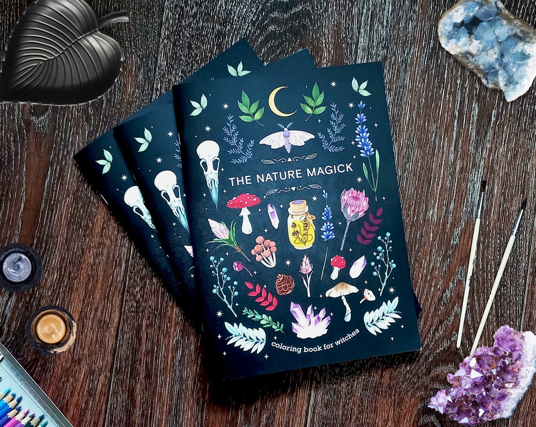 Coloring Book for Witches, Spells, Coloring for Adults, Wicca, Magic ...