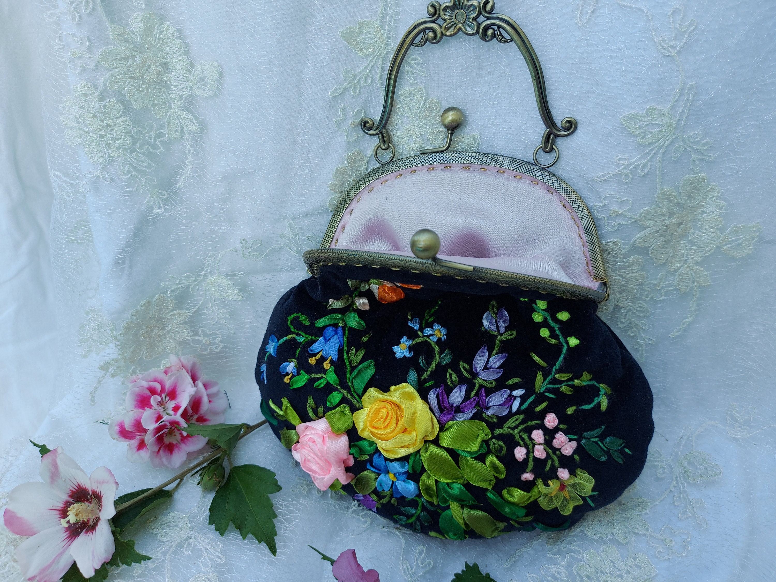 Bag With Embroidery. Bag With Flowers. - Etsy