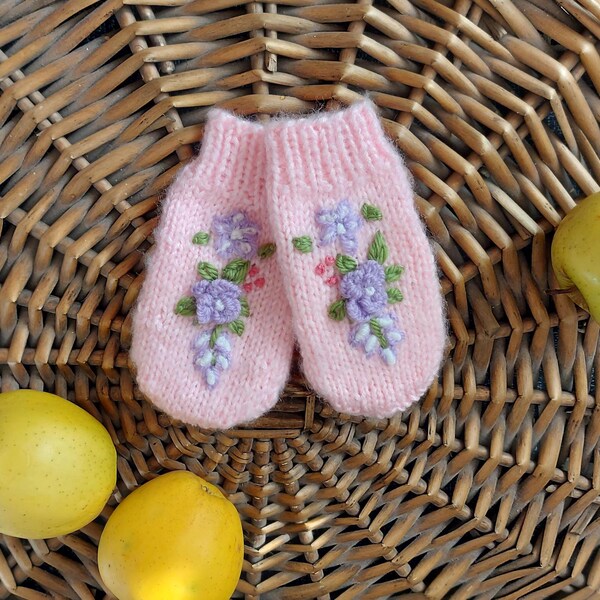 Pink Mittens - Etsy