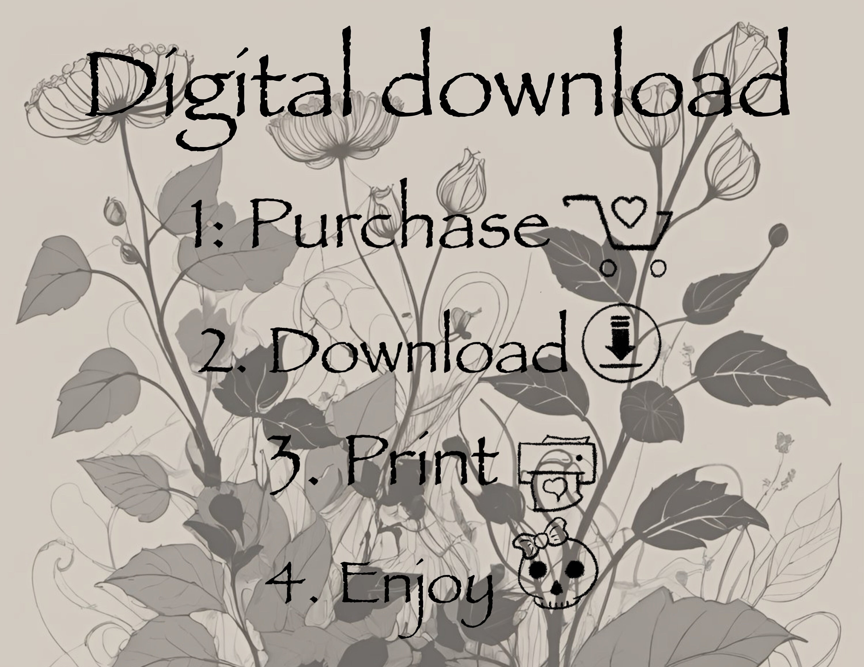 Mermaid Skullbaby Coloring Page Witchy Art Magik Gothic Cute Printable ...