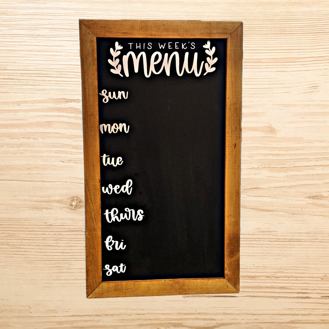 Menu Sign Board Chalkboard Custom Weekly Menu Whiteboard - Etsy