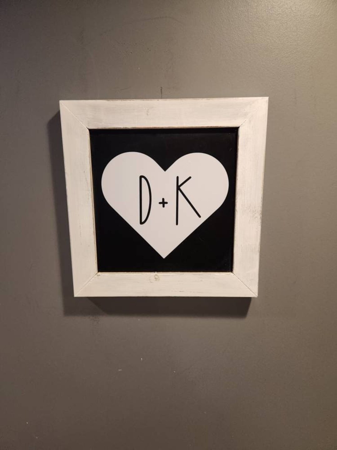 Custom Initials Heart Wall Hanging, Sign, Valentines, Rustic, Wedding ...