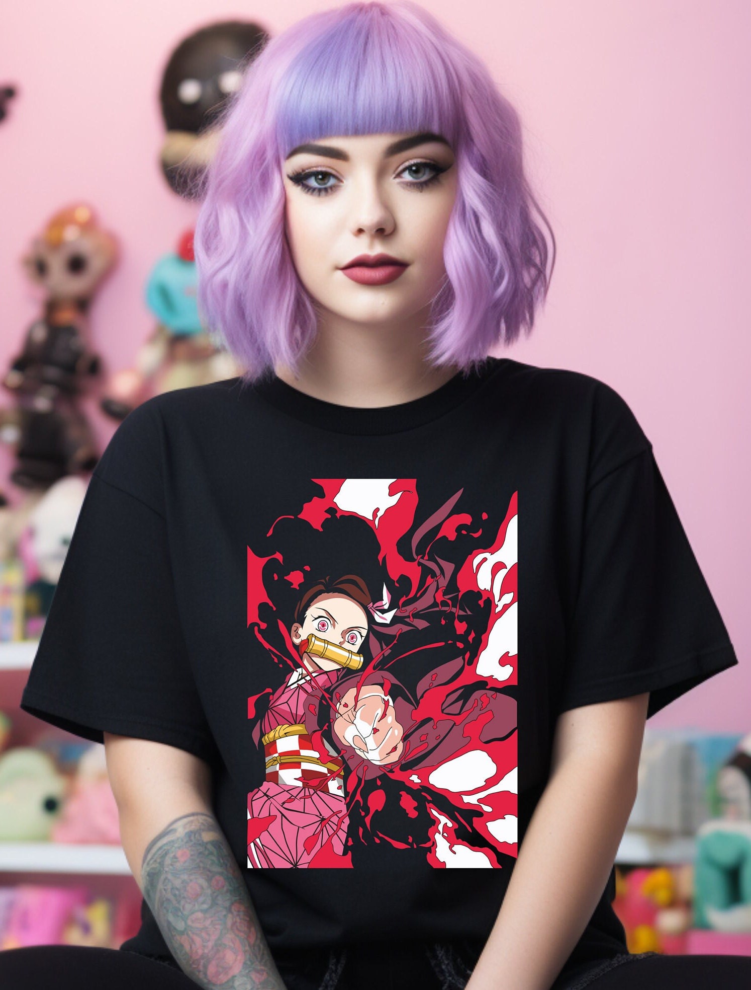 Nezuko Kamado Tee Demon Anime T Shirt Anime Shirt For Fans Anime T Shirt T For Anime Fans