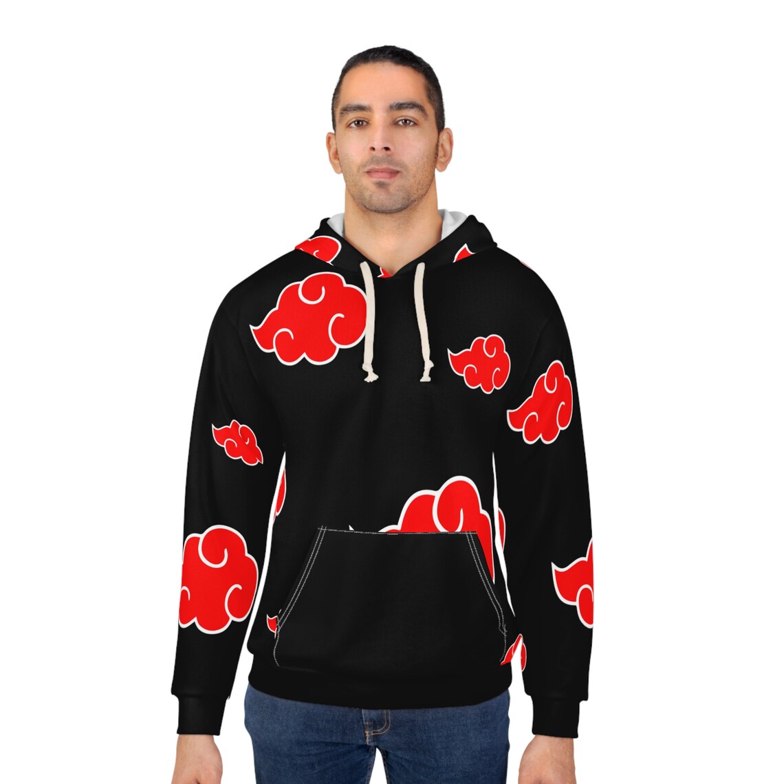 Anime Hoodie, Akatsuki Sweatshirt, Red Cloud Anime Hoodie, Akatsuki ...