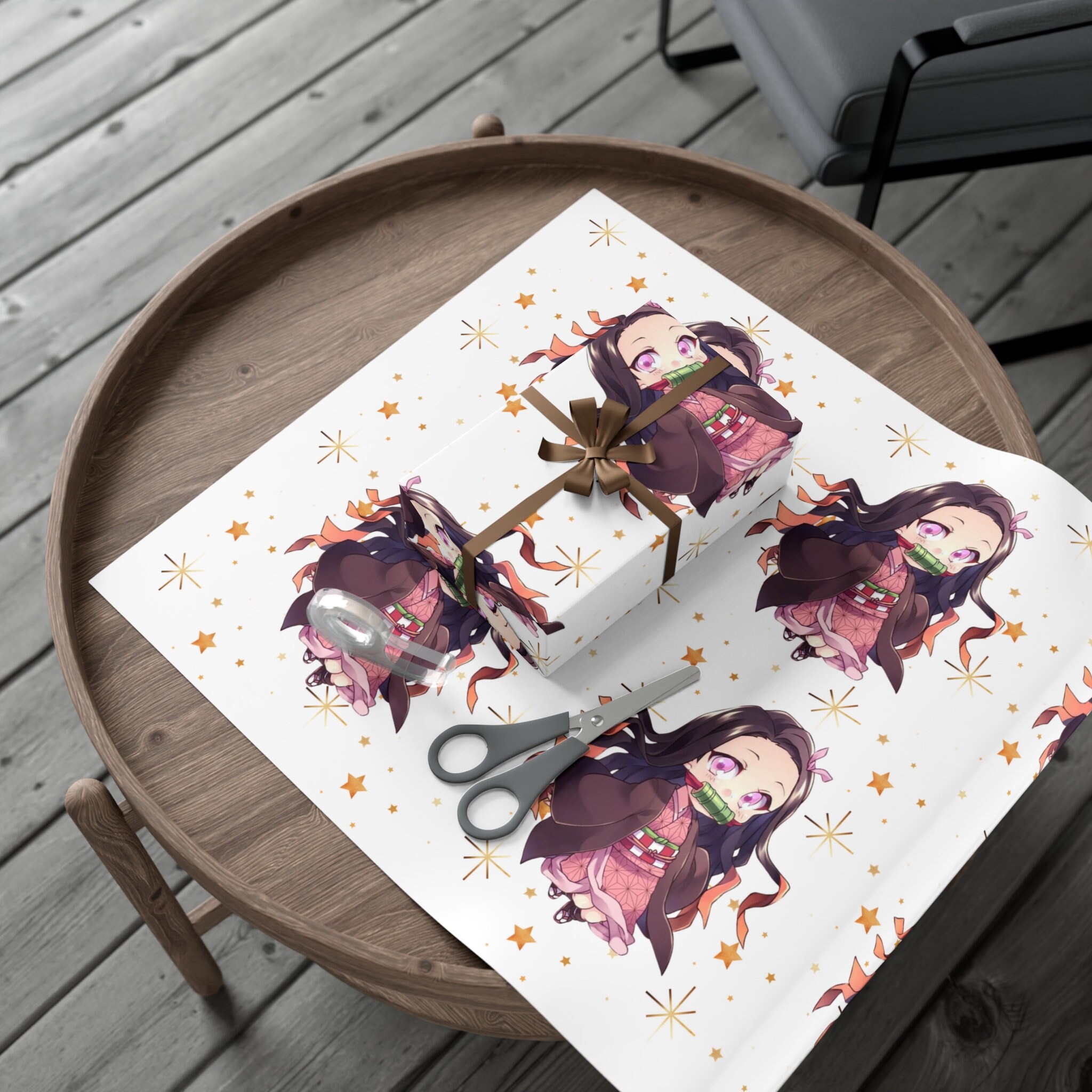 Nezuko Gift Wrap Papers, Demon S Anime Wrap Paper, Anime Wrapping Paper ...