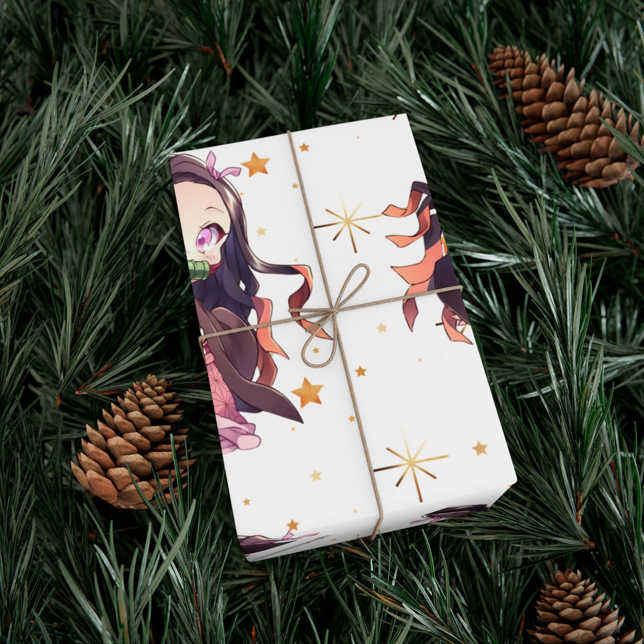 Nezuko Gift Wrap Papers, Demon S Anime Wrap Paper, Anime Wrapping Paper ...