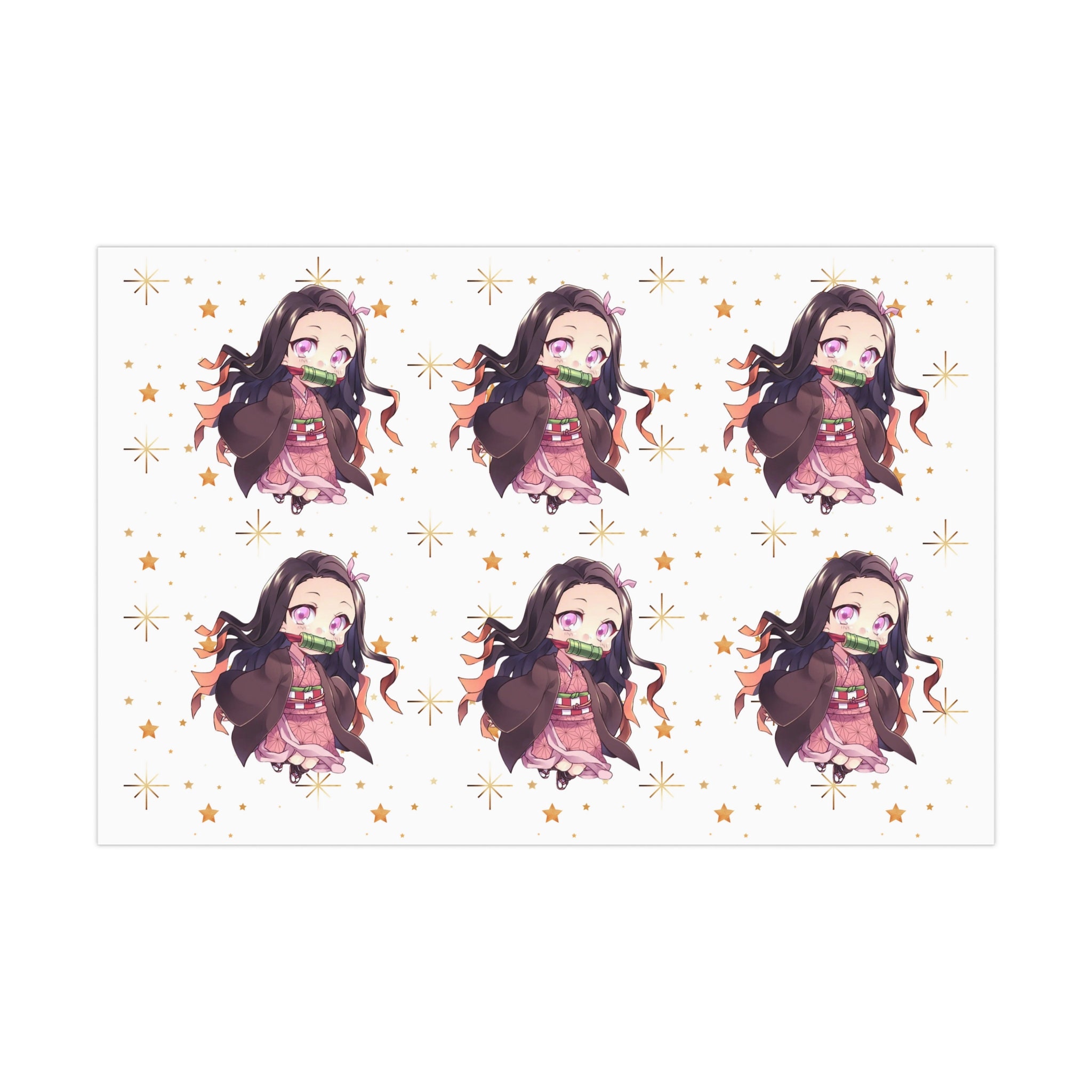 Nezuko Gift Wrap Papers, Demon S Anime Wrap Paper, Anime Wrapping Paper ...