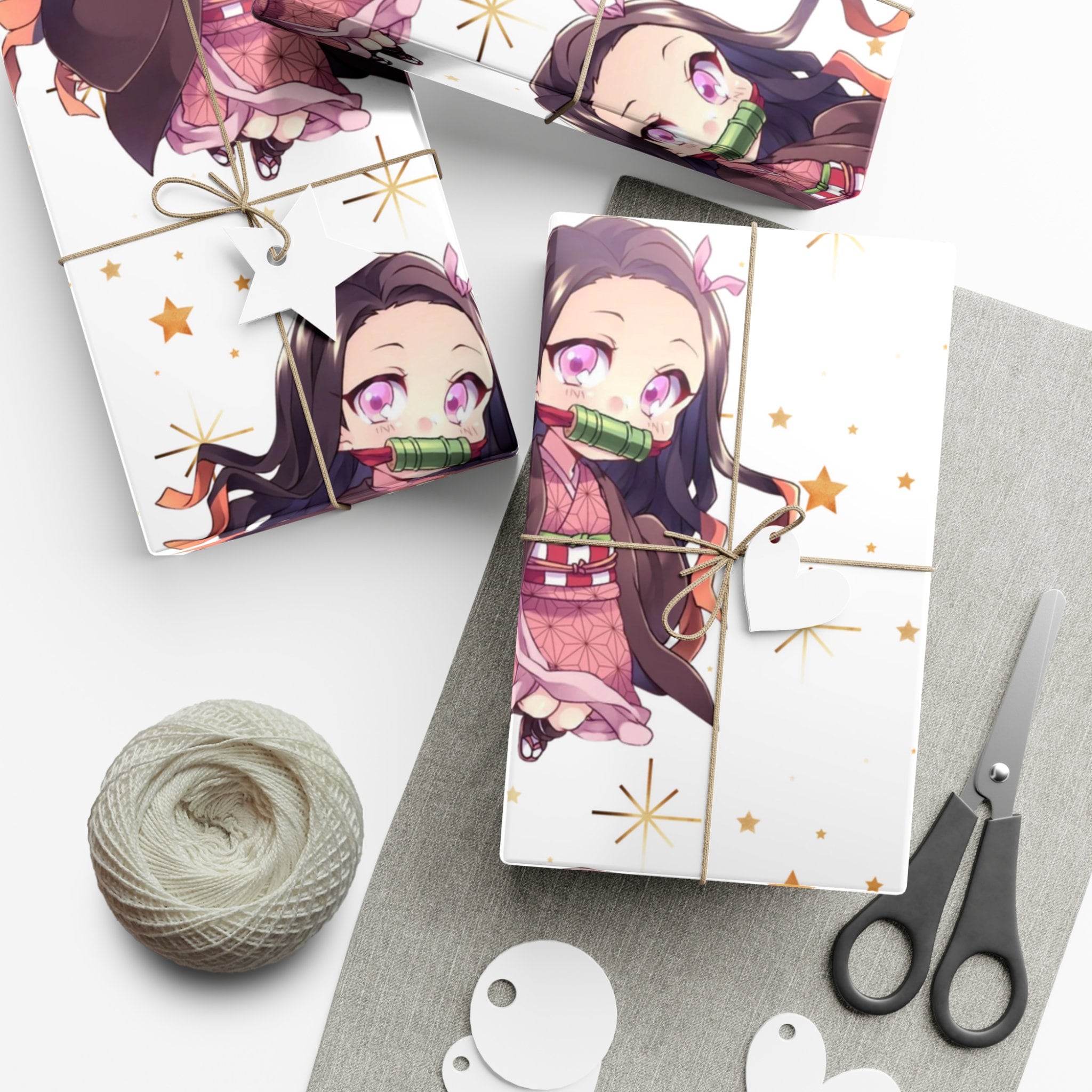 Nezuko Gift Wrap Papers, Demon S Anime Wrap Paper, Anime Wrapping Paper ...