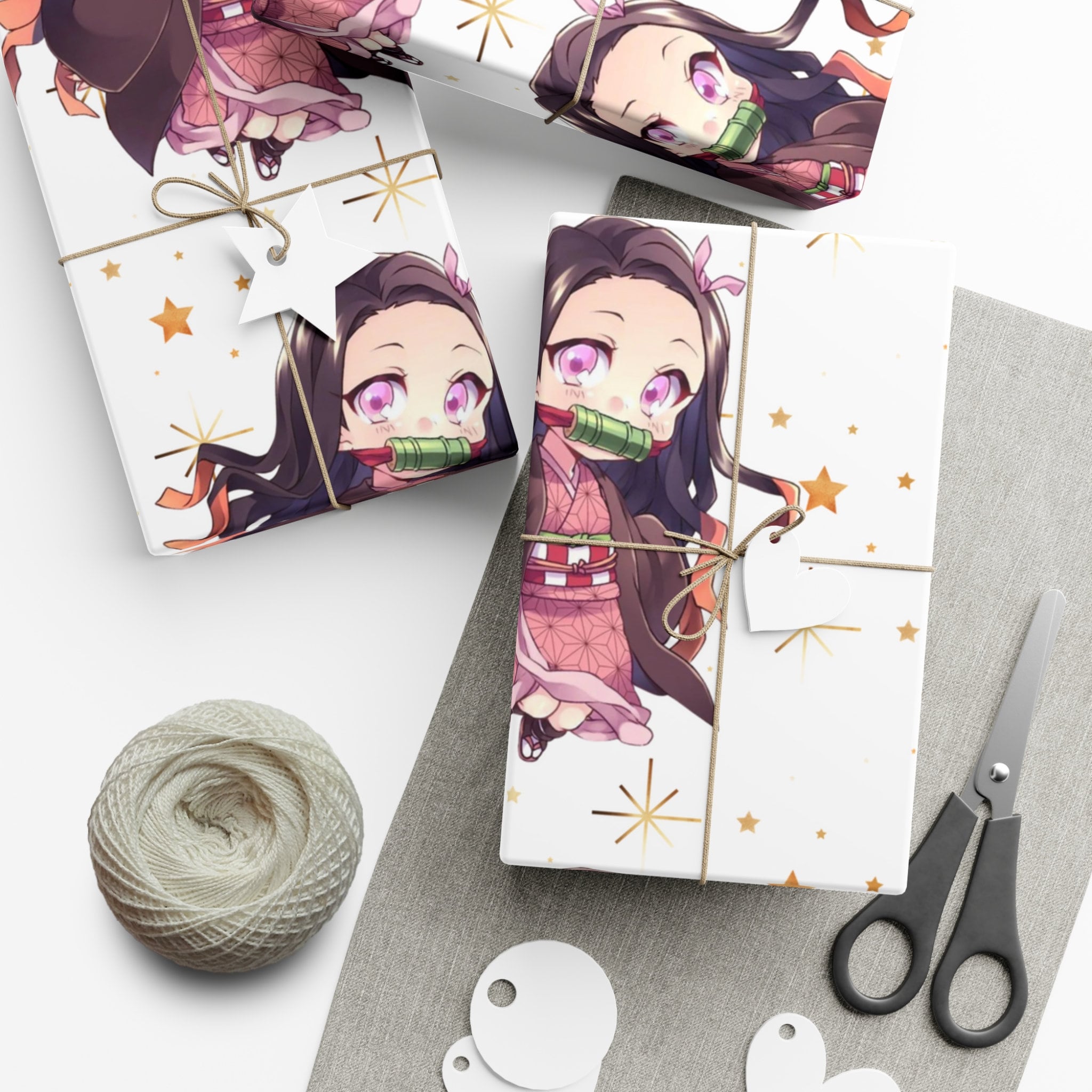 Nezuko Gift Wrap Papers, Demon S Anime Wrap Paper, Anime Wrapping Paper ...