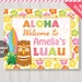 Luau Aloha Welcome Sign Party Signage Text EDITABLE Yourself Summer ...