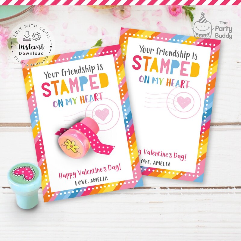 Valentine Stamps Printable - Etsy