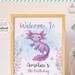 Editable Axolotl Welcome Sign 8x10 | Purple Smiling Axolot Girl ...