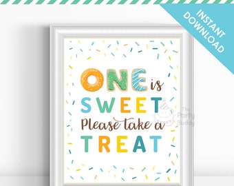 One is Sweet Take a Treat 8x10 Party Sign Girls First | Etsy