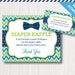 Little Man Diaper Raffle Ticket Card & Poster Sign | Blue Lime Green ...