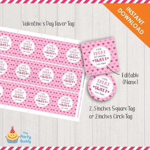 Sweetheart Favor Tag Printable | Kids Classroom Valentines Sweet Treat ...