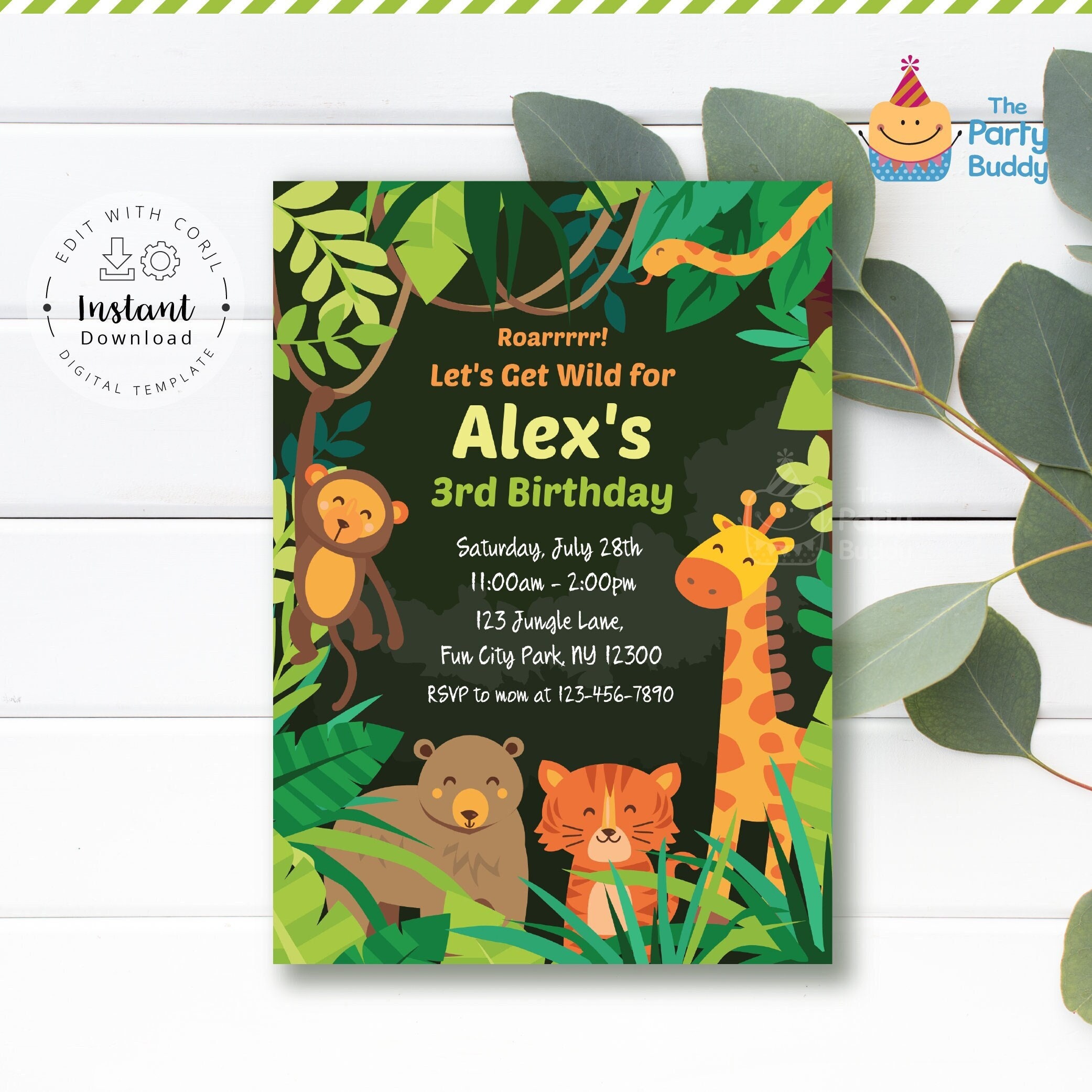 Safari Theme Invitations