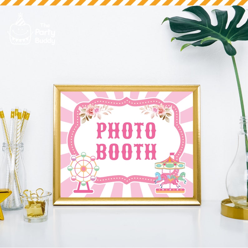 Girls Carnival Signs Pink 8x10 | Ring Toss Sign | Face Painting Sign ...