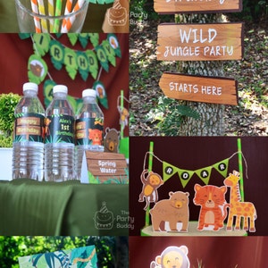 Jungle Safari Wild Animal Birthday Party Pack | Boys Girls Birthday ...