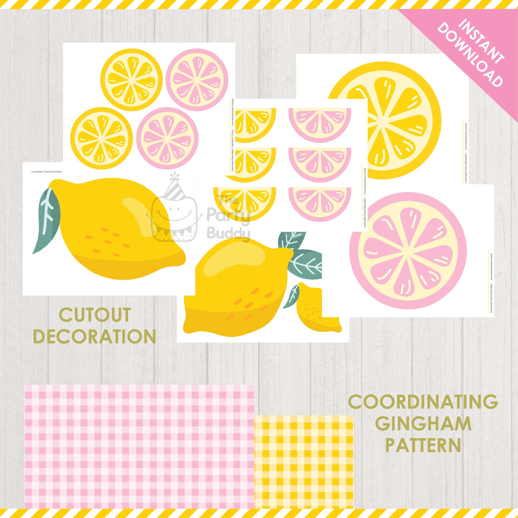 Pink Lemonade Stand Printable Kit Sunshine Party Decor - Etsy