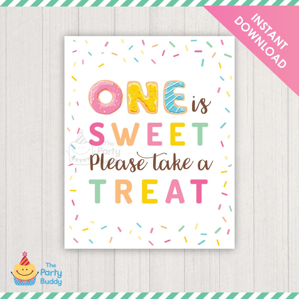 One is Sweet Take a Treat 8x10 Party Sign Girls First | Etsy
