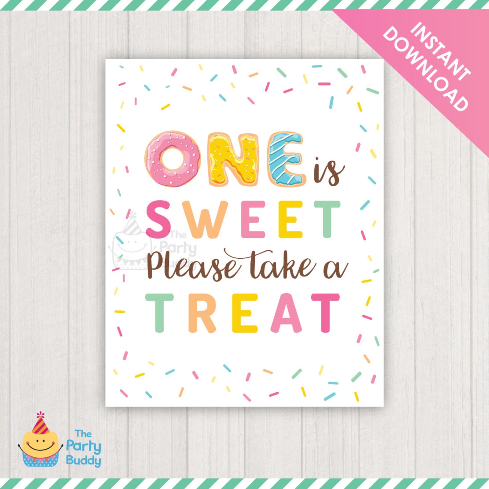 One is Sweet Take a Treat 8x10 Party Sign Girls First - Etsy