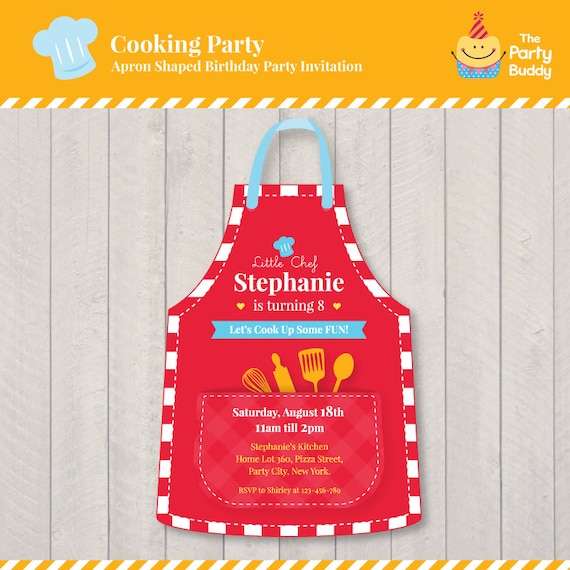 Apron Invitation Template Handmade Gardening Apron Card/personalised