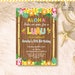 Editable Hawaiian Luau Invitation Summer Birthday Colorful Pool Party ...