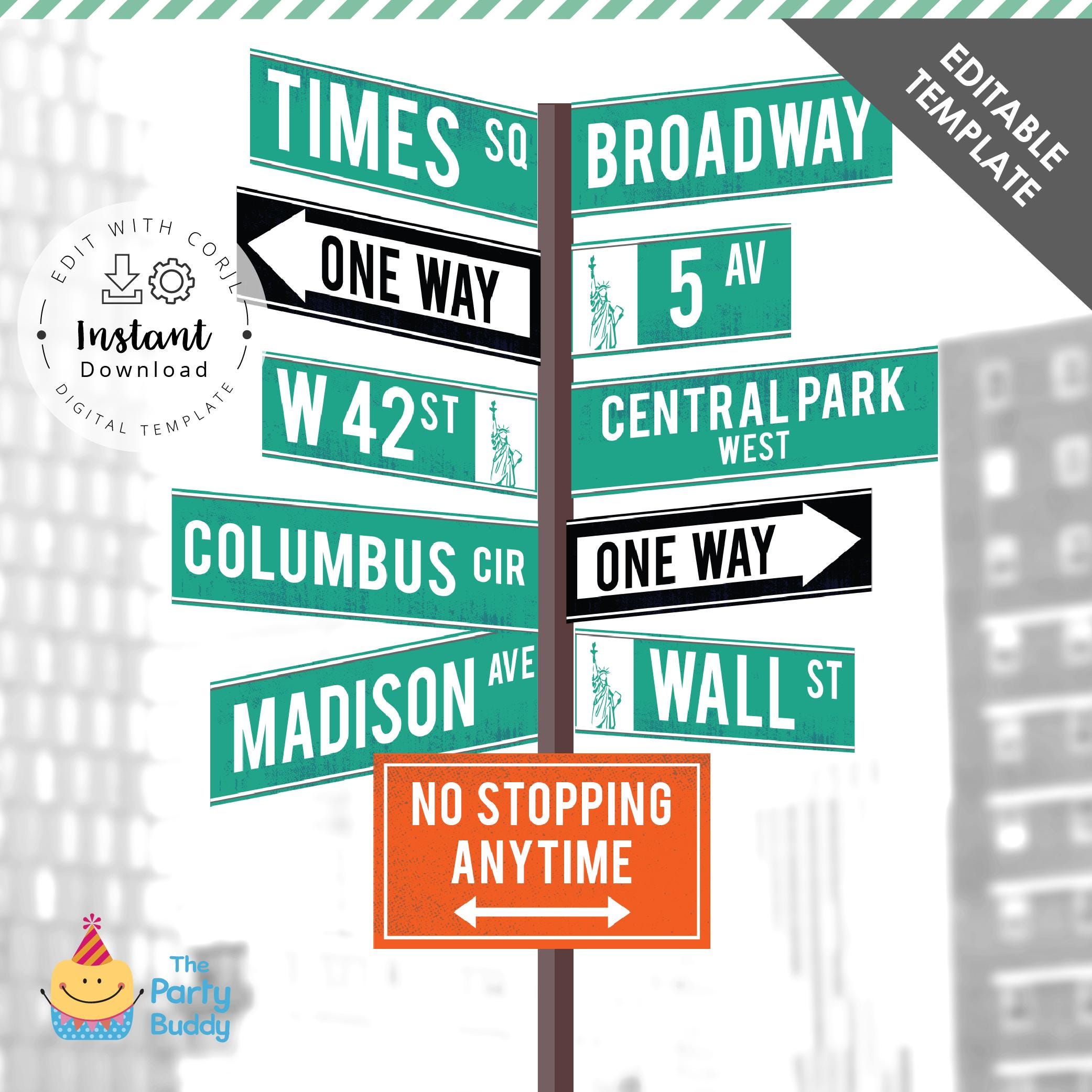 New York Street Sign Printables NYC Cornelia Street Sign By BroadMark