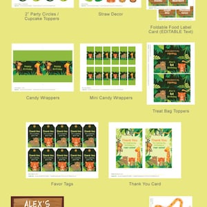 Jungle Safari Wild Animals Theme Birthday Party Pack | Boys Girls ...