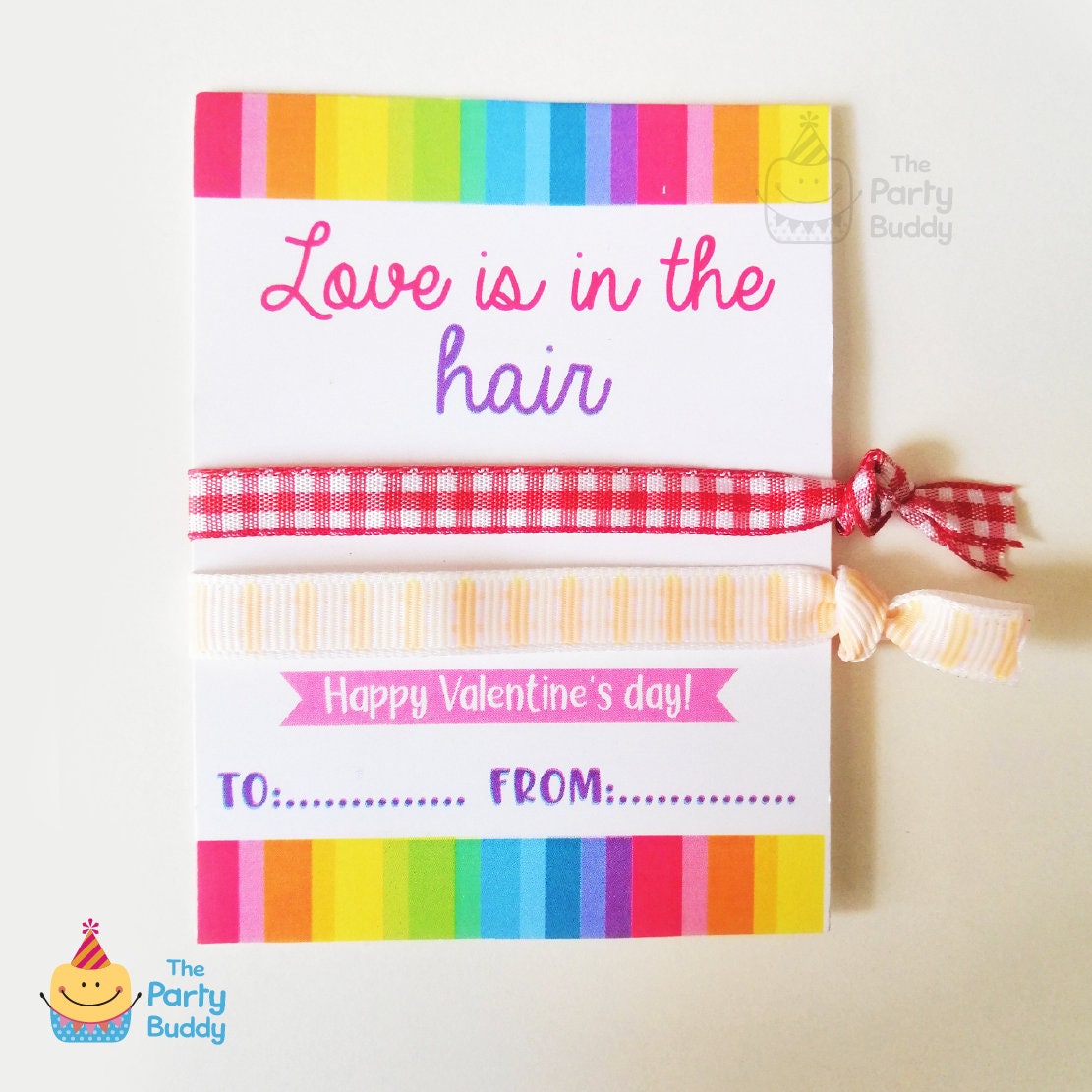 Valentine Love is in the Hair Tag Printable Kids Classroom - Etsy Italia
