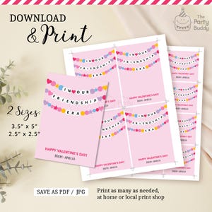 Valentine Card Friendship Era Bracelet Gift Printable | Classroom ...