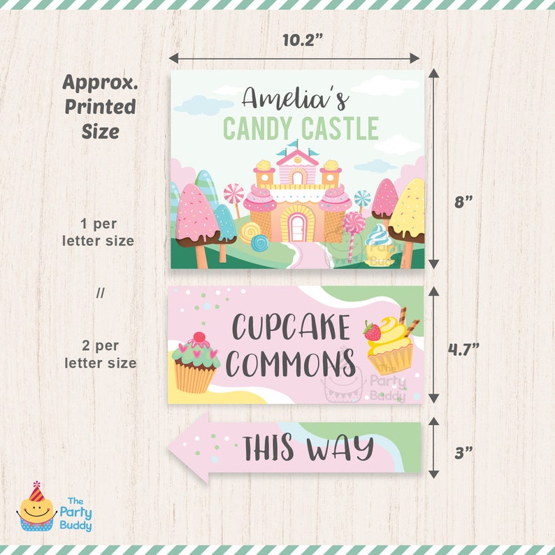 Candy Land Modern Party Sign Sweet Pastel Decors | Candyland Castle ...