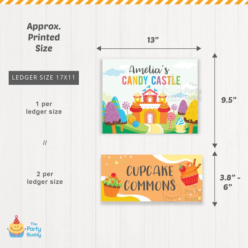 Editable Candy Land Party Signs Decoration | Candy Castle Sweet ...