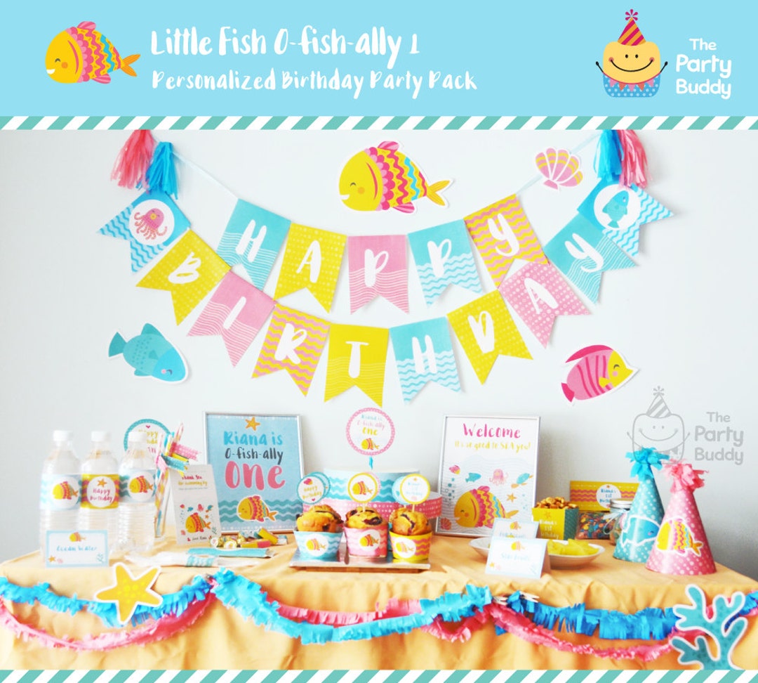 Ofishally Birthday Party Pack | Under the Sea | Girls Ocean Party Kit ...
