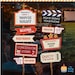 Editable Movie Party Signs Decoration | Movie Night Home Theater ...