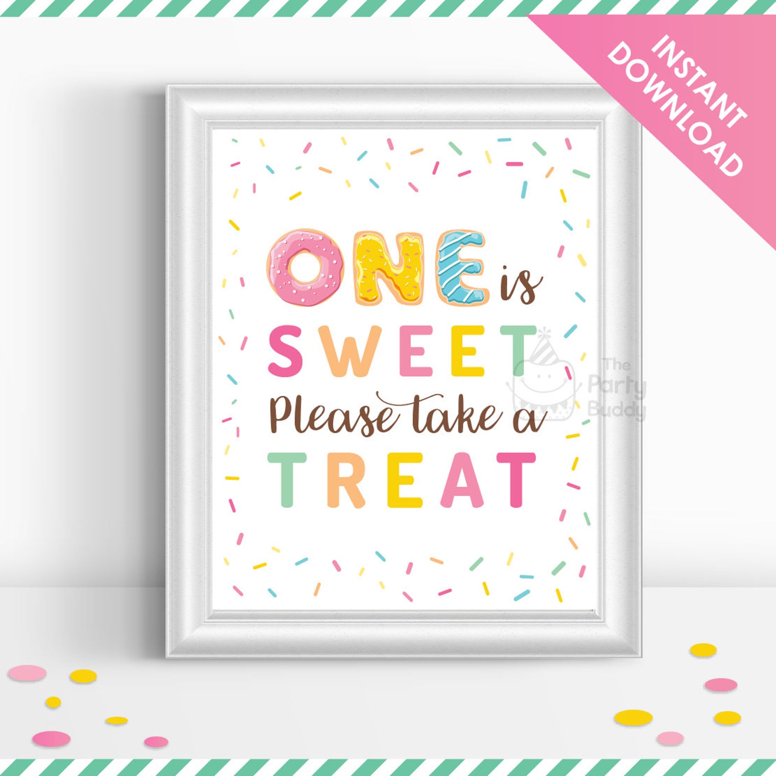 One is Sweet Take a Treat 8x10 Party Sign Girls First - Etsy