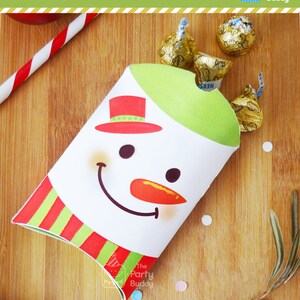 Christmas Treat Box DIY Cute Snowman Santa Claus Candy Favor Gift Box ...