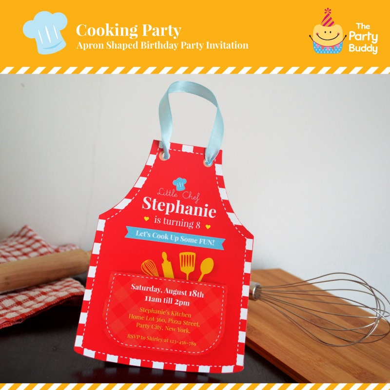 Little Chef’s Cooking Party Birthday Invitation Design | Girls Party ...