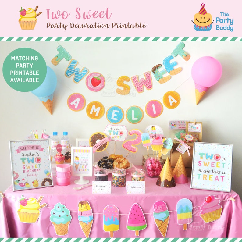 Sweet Birthday Thank You Note Girls Ice Cream Sundae Party | Etsy