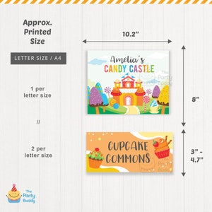 Editable Candy Land Party Signs Decoration | Candy Castle Sweet ...