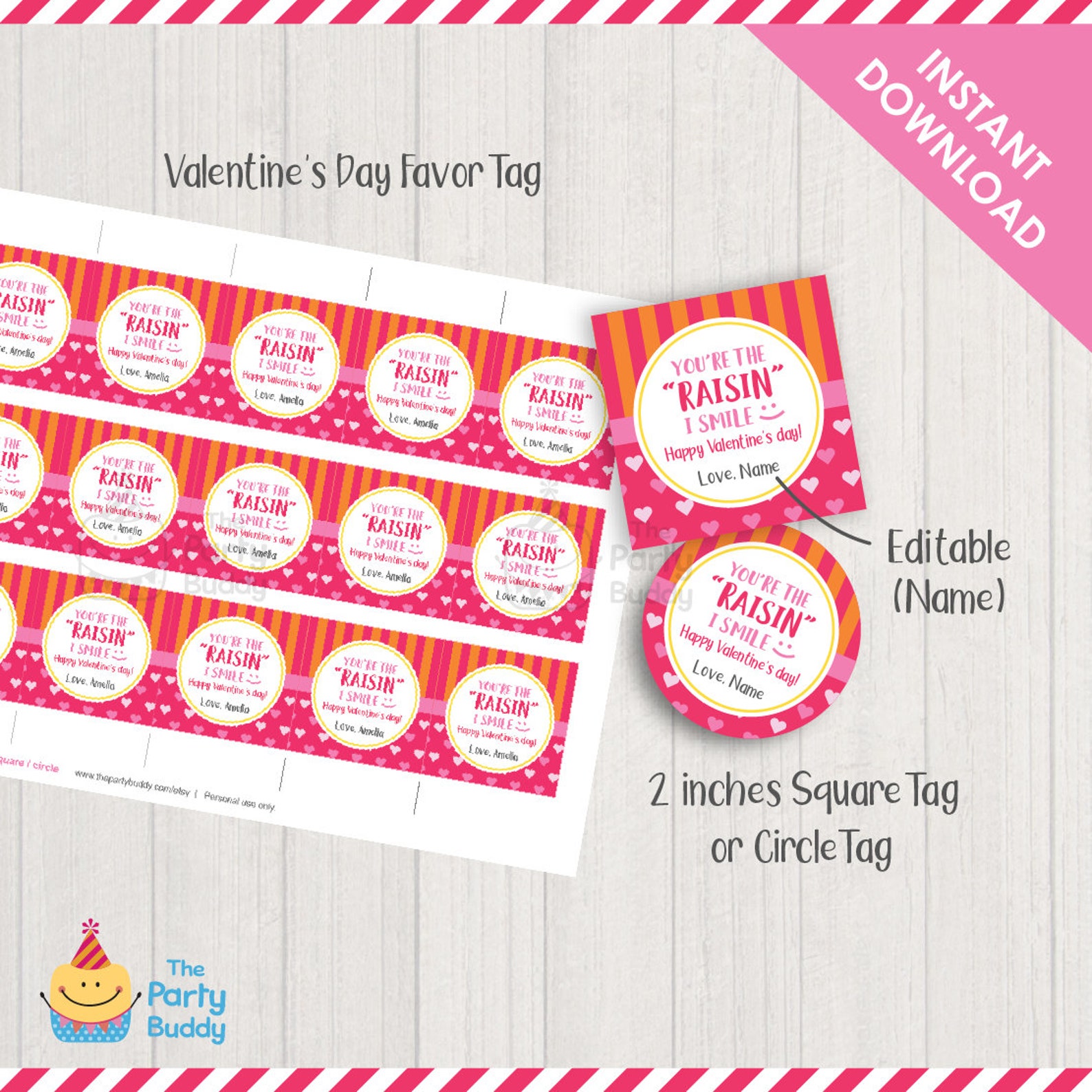 You Are the RAISIN I Smile Favor Tag Printable Kids - Etsy