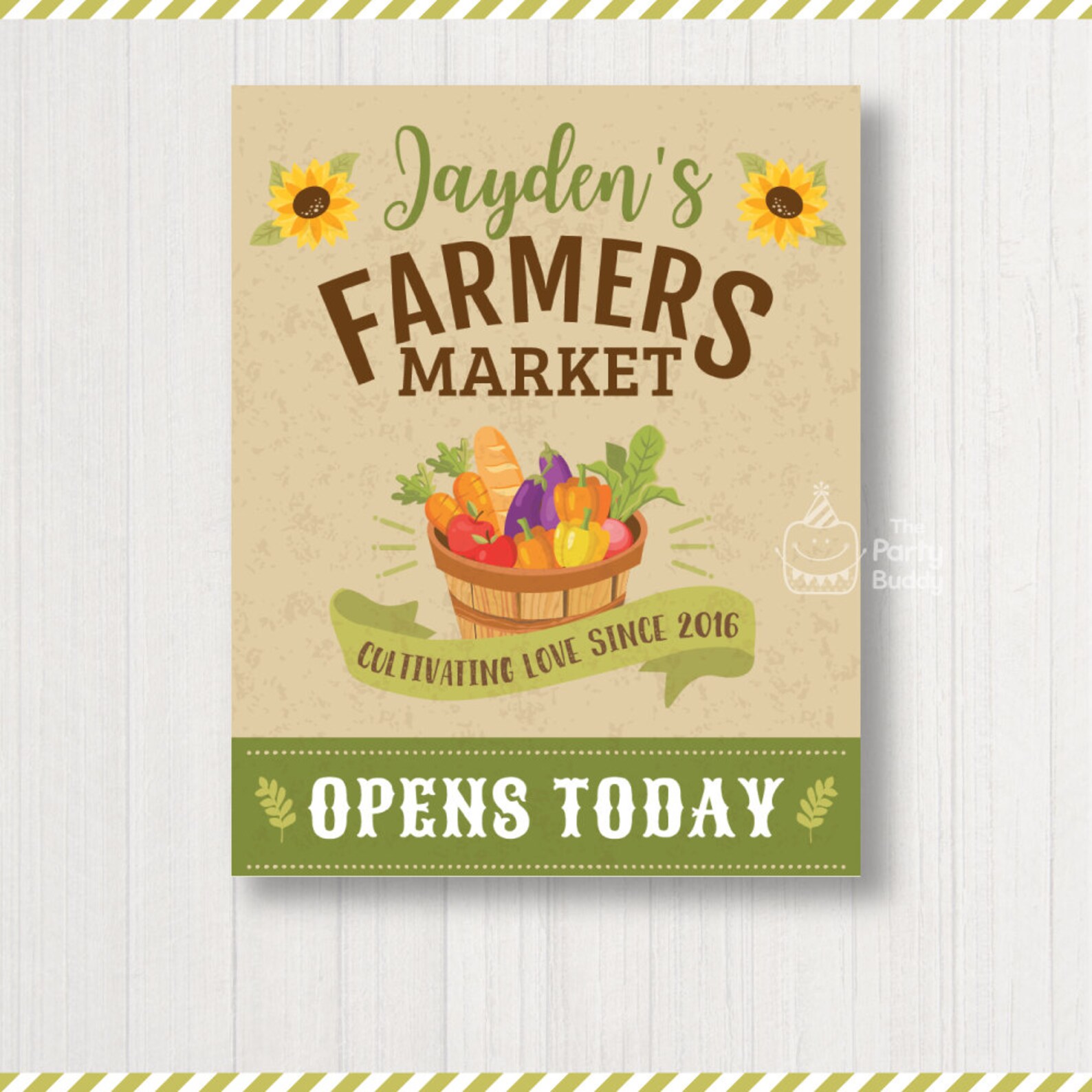 Farmers Market Party Welcome Sign PERSONALIZED Decoration - Etsy