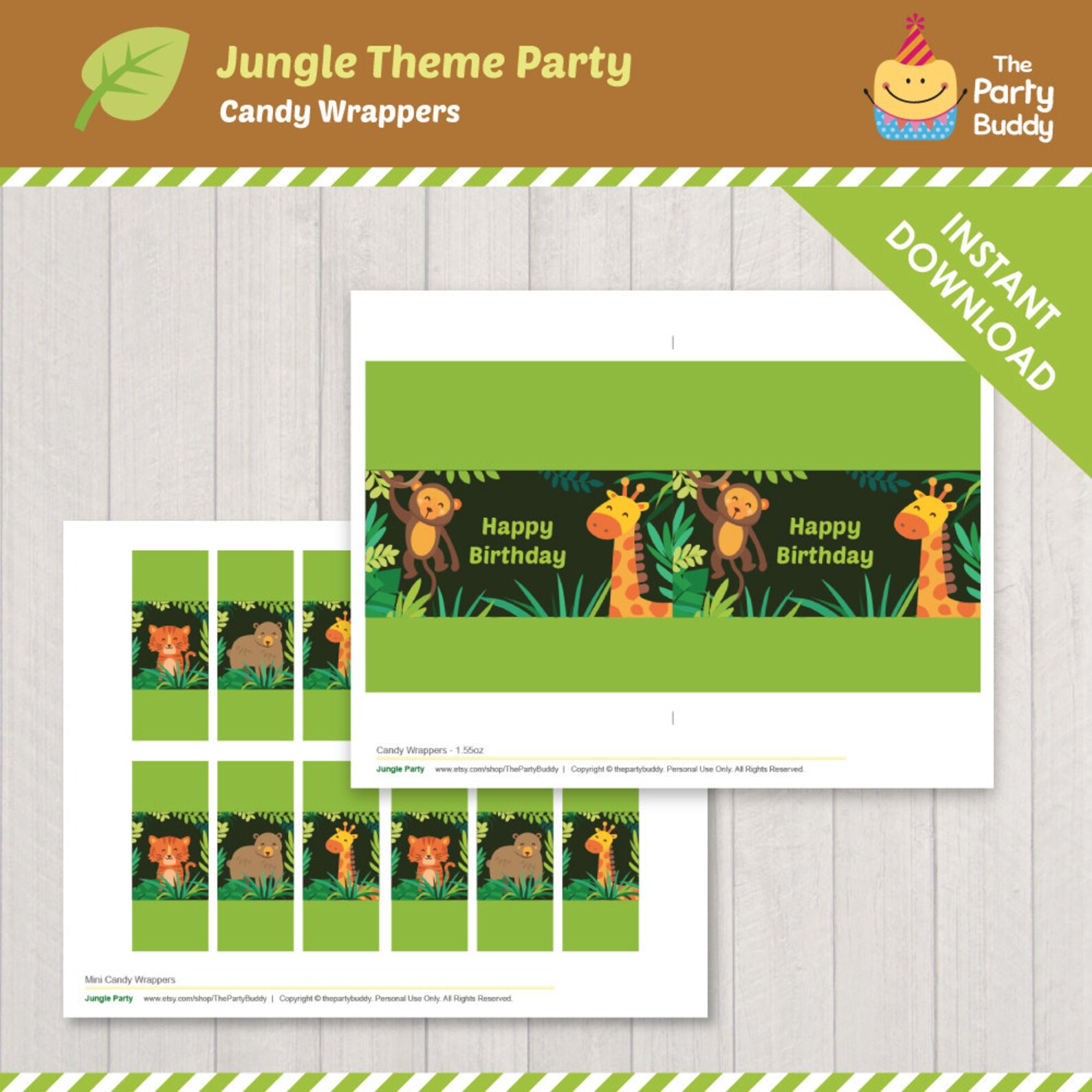 Chocolate Bar & Mini Candy Wrappers INSTANT DOWNLOAD - Etsy